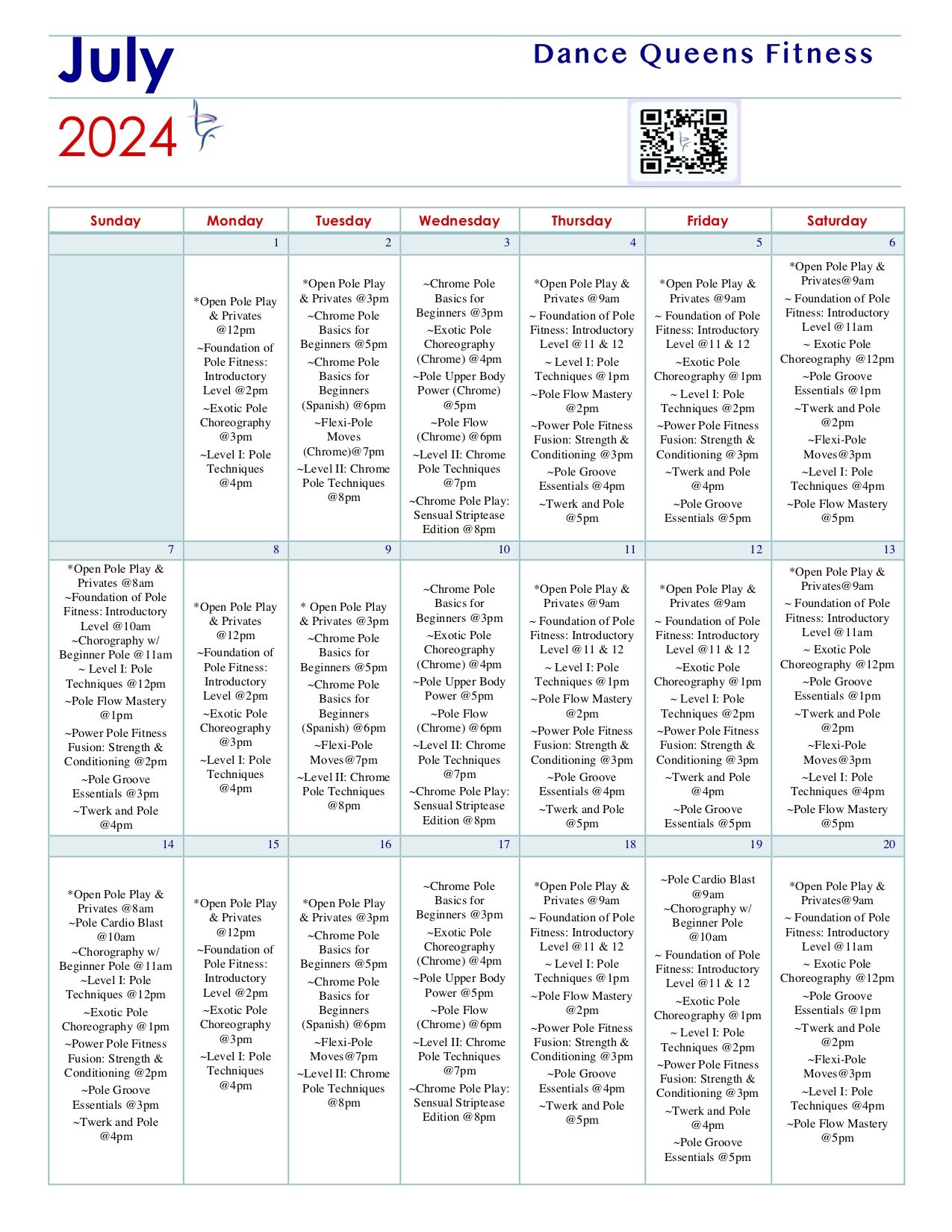 Bookings – Dance Queens Fitness